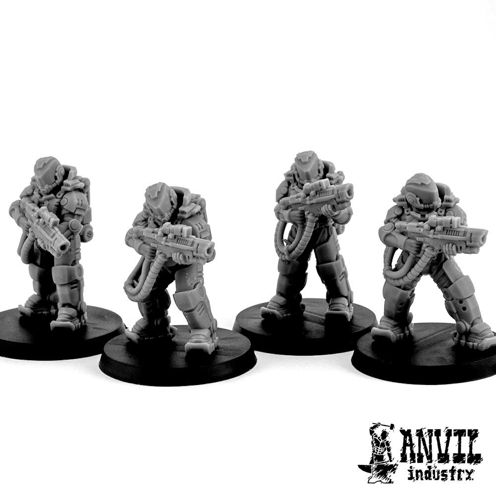 Heavy Drop Troop Squad 11 Miniatures 3D Printed 28mm Heroic Scale ...