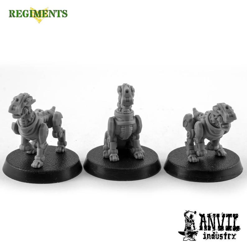 Cyberhounds - Attack Hound || 3 Robot Dog Miniatures || 3D Printed ...