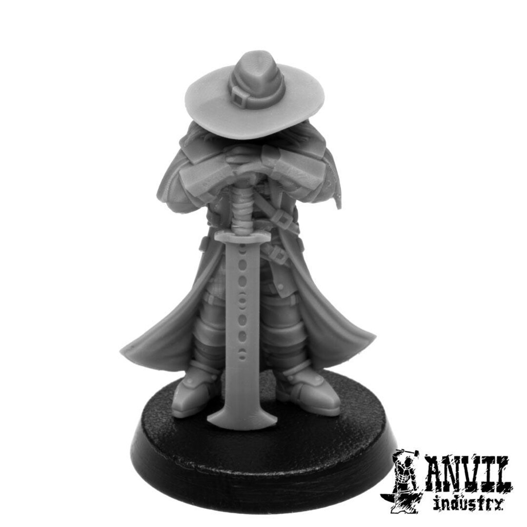 Gothic Vampire Hunter With Sword || 1 Miniature || 3D Printed || 28mm ...