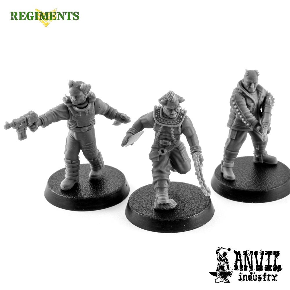 Sci-fi Gangers Male 7 Modular Miniatures 3D Printed 28mm Heroic Scale ...