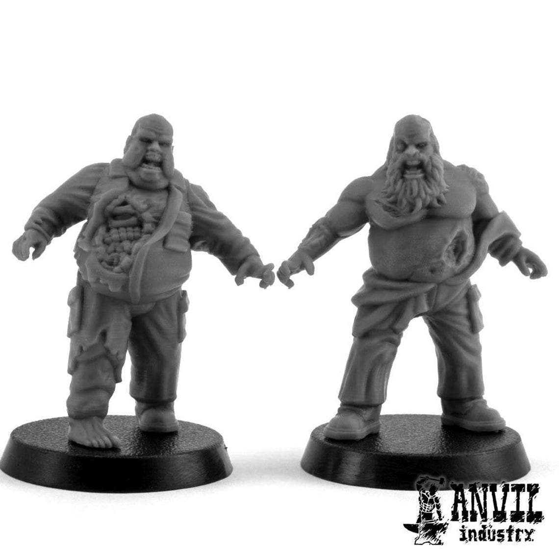 Fat Zombies - Male || 2 Miniatures || 3D Printed || 28mm Heroic Scale ...