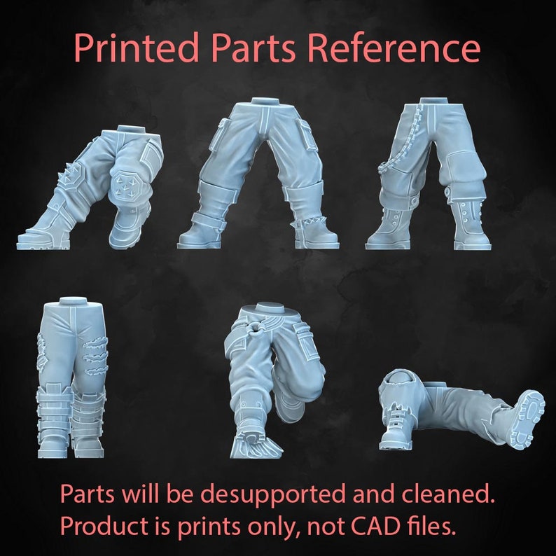 Sci-fi Gangers - Male || 7 Modular Miniatures || 3D Printed || 28mm ...