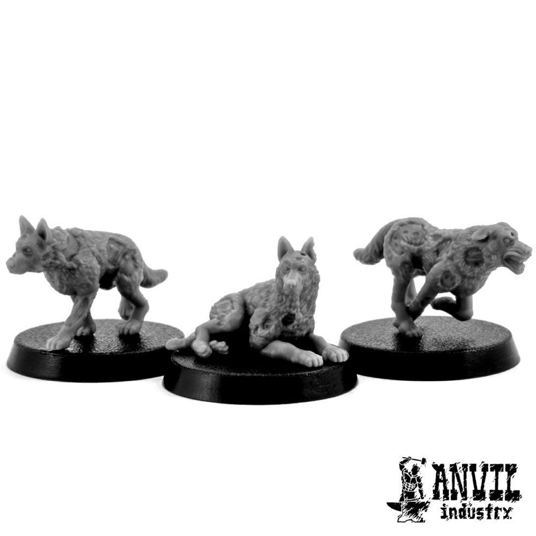 Mutant Hounds || 3 Dog Miniatures || 3D Printed || 28mm Heroic Scale ...