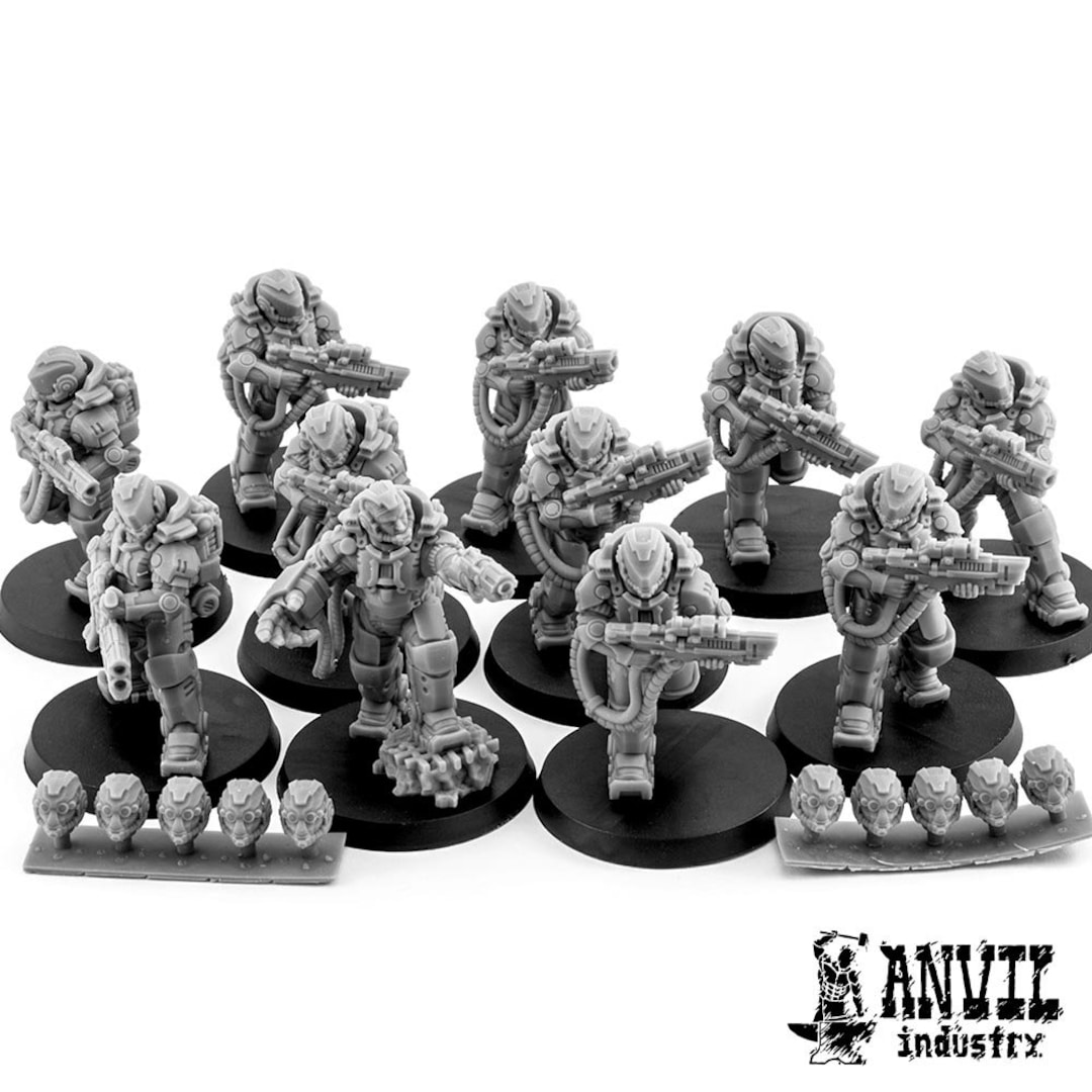 Heavy Drop Troop Squad || 11 Miniatures || 3D Printed || 28mm Heroic ...