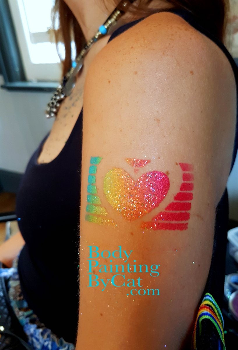 Pride Stencil HEART Rainbow FLAG Love Heart LGBTO Reusable - Etsy