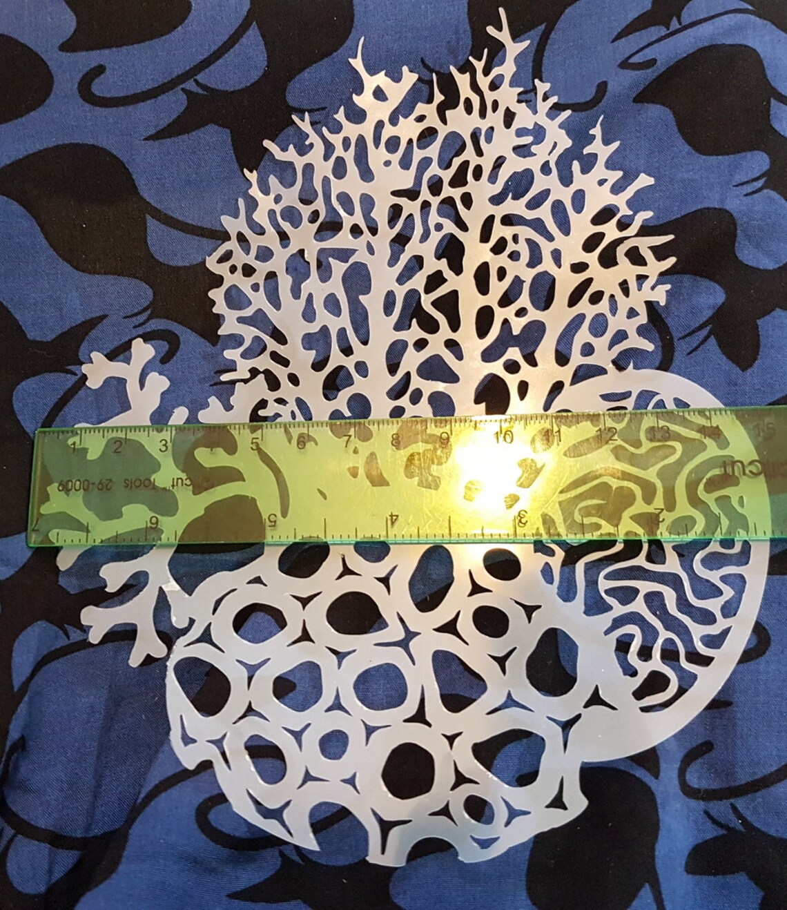 Coral Sea Tropical Reef Stencil Reusable Mylar Print Pattern Face Paint ...