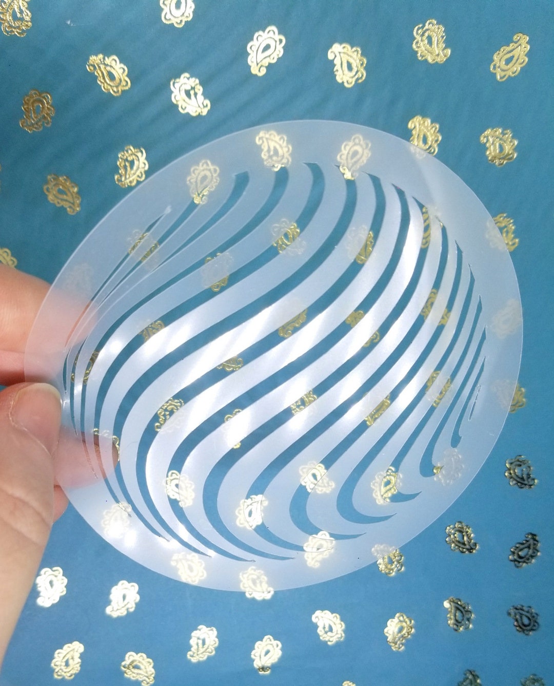 Bubble Swirl Optical Illusion Stencil Trippy Acid Reusable Mylar Print ...