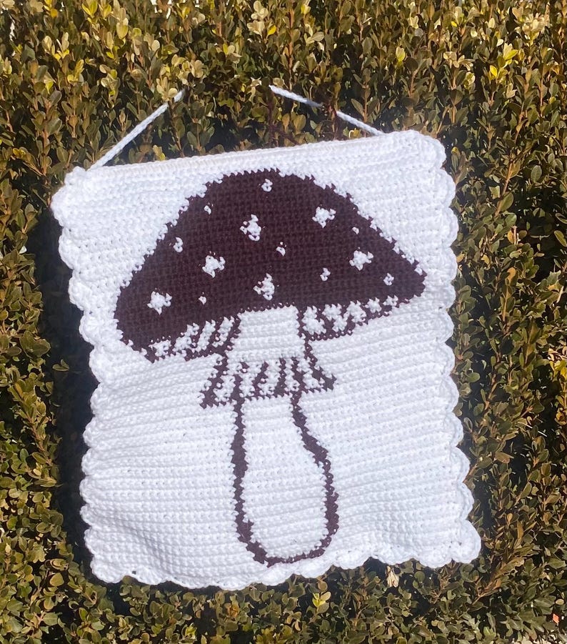Mushroom Tapestry Crochet Pattern - Etsy