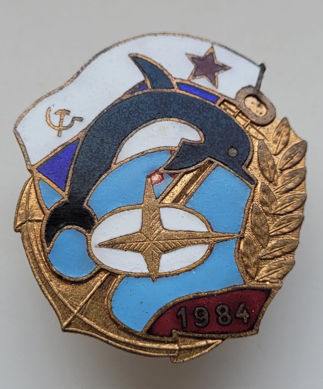 USSR Soviet Russian Military NAVY Fleet Rare Enamel Badge the Nuclear ...