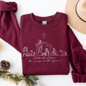 A Thrill of Hope the Weary World Rejoices Sweatshirt, Christian ...