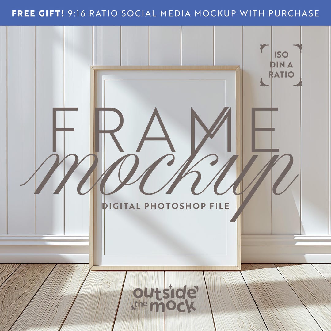 DIN A Photoshop Frame Mockup | A1 A2 A3 A4 Vertical Frame PSD Template ...