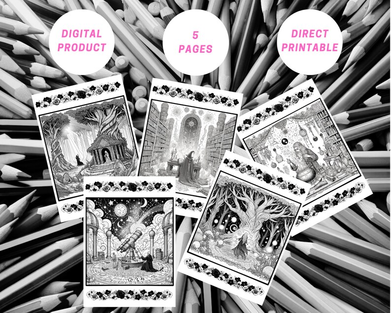 Coloring Pages MYSTICISM Printable - Etsy