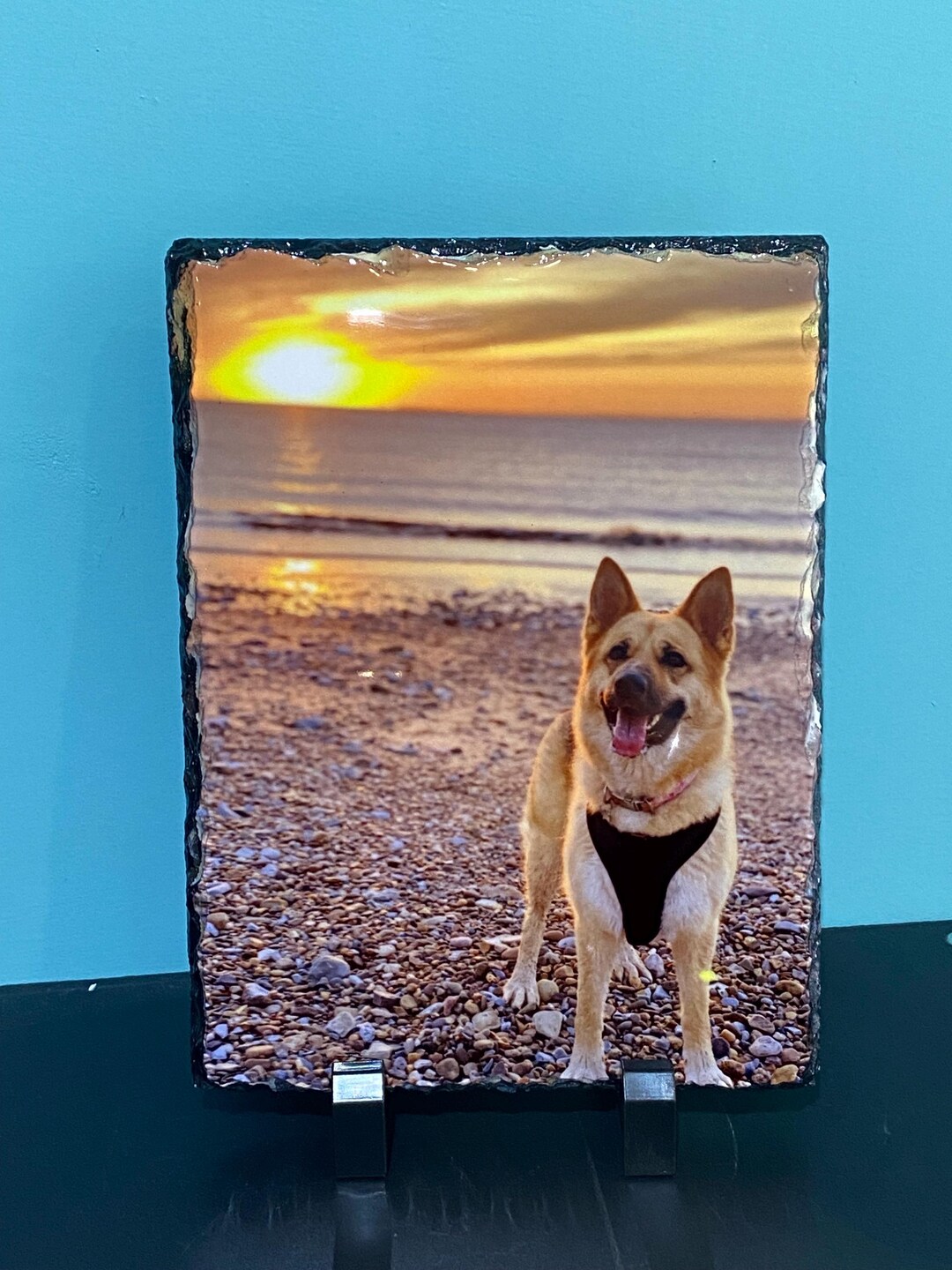Rectangle Custom Slate Photo Frame for Christmas, Personalised Photo ...