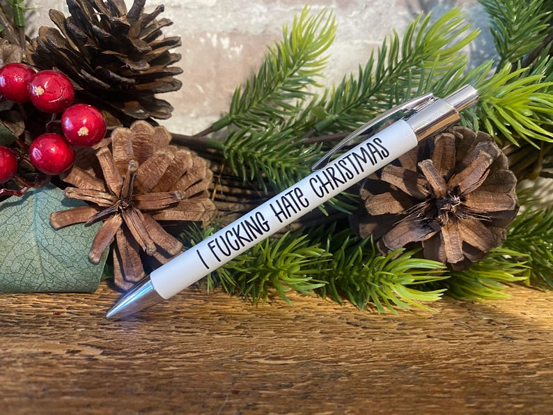 Christmas Sweary Pen | Sarcastic Office Gift, Secret Santa - Etsy UK