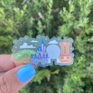 Disney World Landmarks Disney Sticker Disney Stickers Epcot Water ...