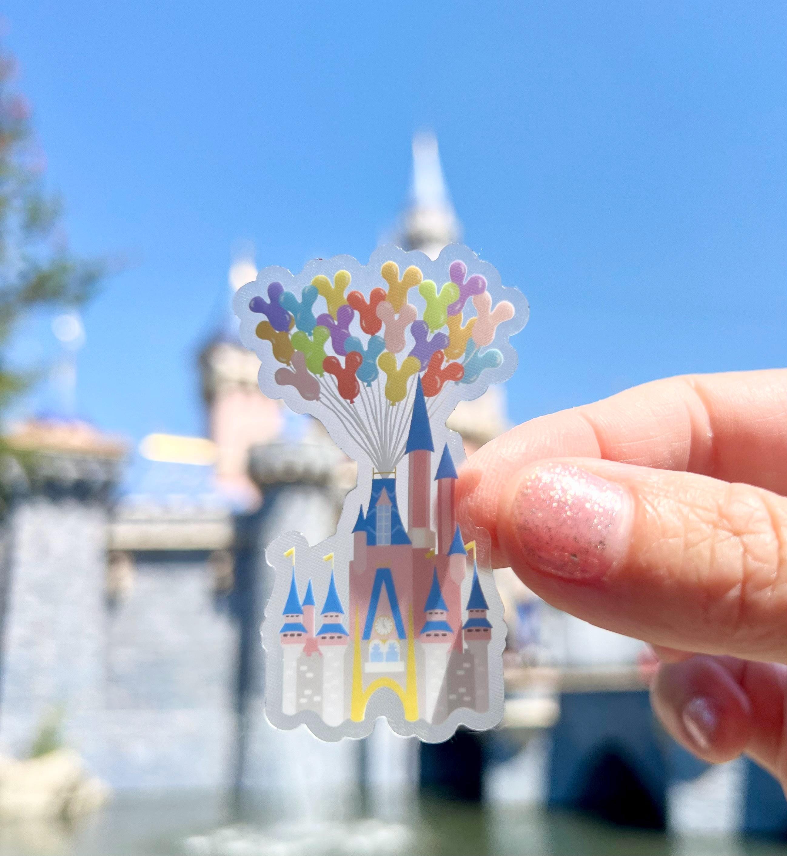 Cinderella Castle Disney Sticker Disney Stickers up Balloon Mickey ...
