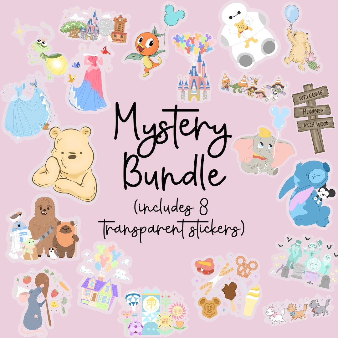 Mystery Bundle Surprise Pack Disney Stickers Disney Sticker Water ...