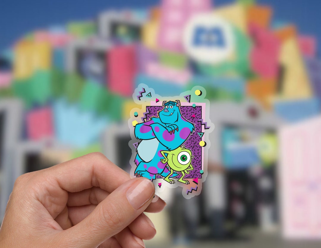 Monsters Inc Retro Mike Sully Disney Sticker Disney Stickers Water ...