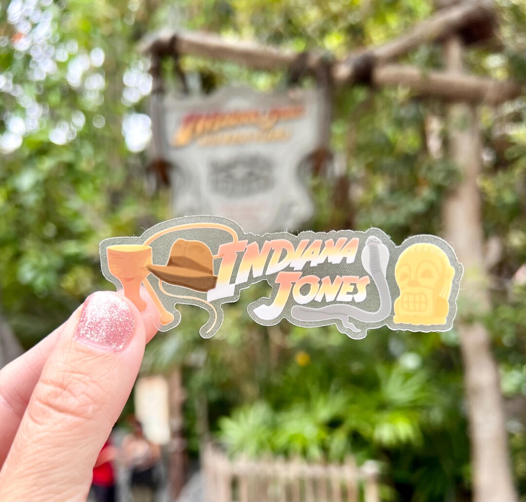 Indiana Jones Sticker, Adventureland, Disneyland, Disney, Dynamite ...