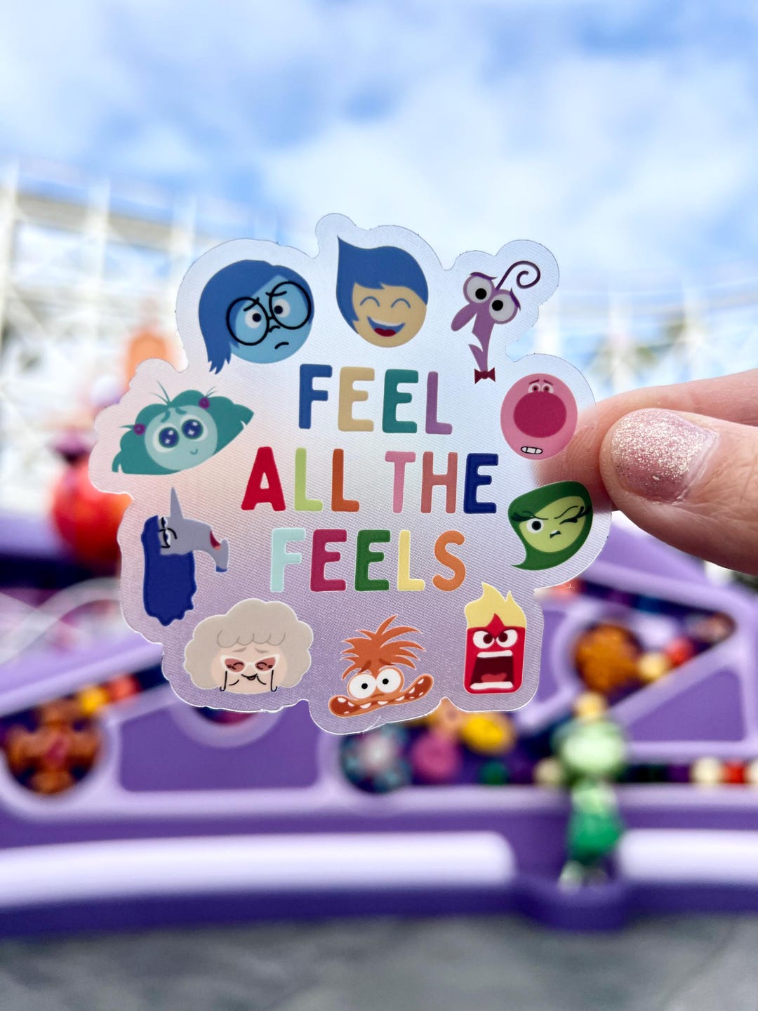 Inside Out 2 Sticker Emotions Feel All the Feels Waterproof Disney ...