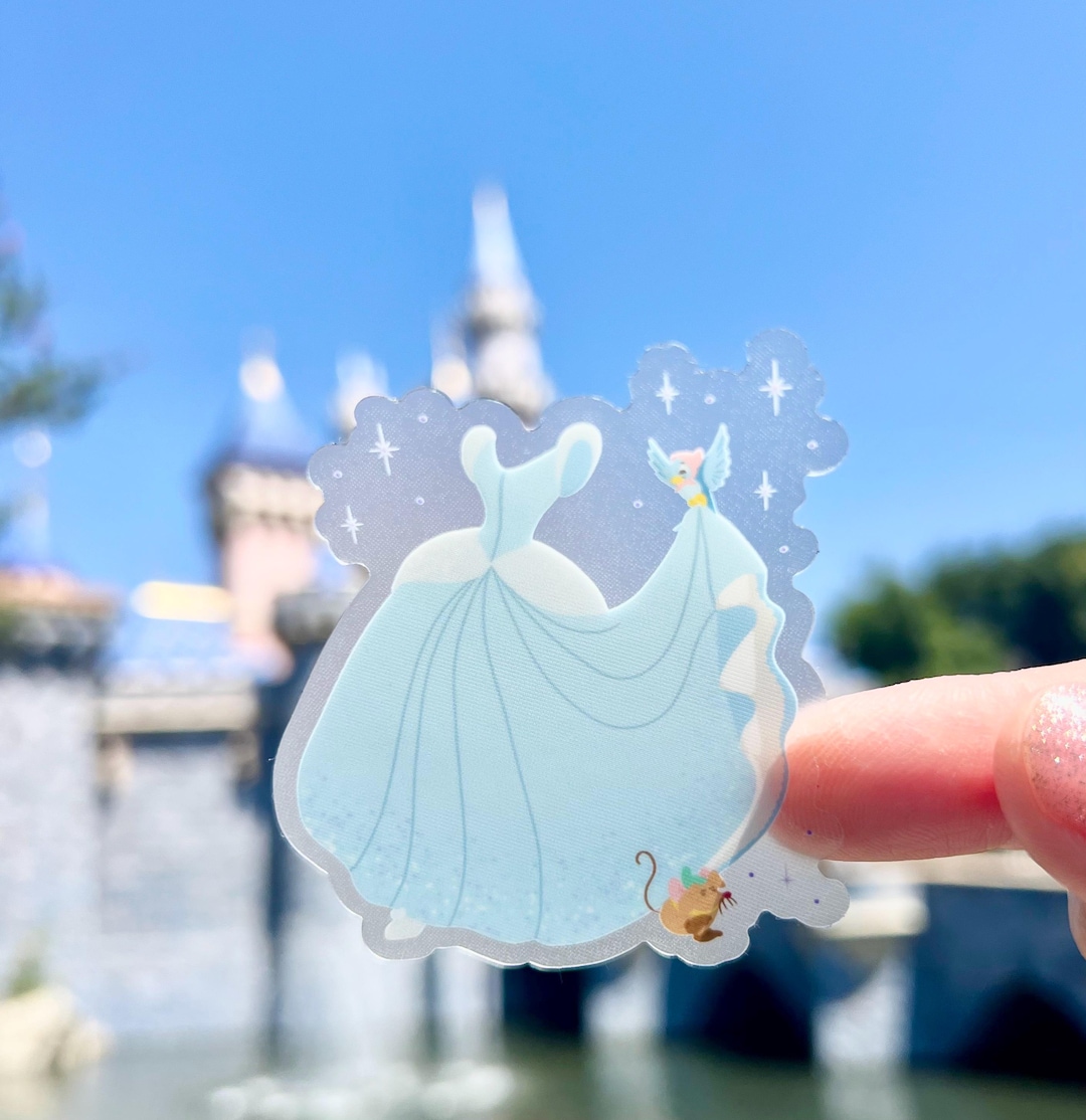Cinderella Dress Disney Sticker Disney Stickers Princess Glass Slipper ...