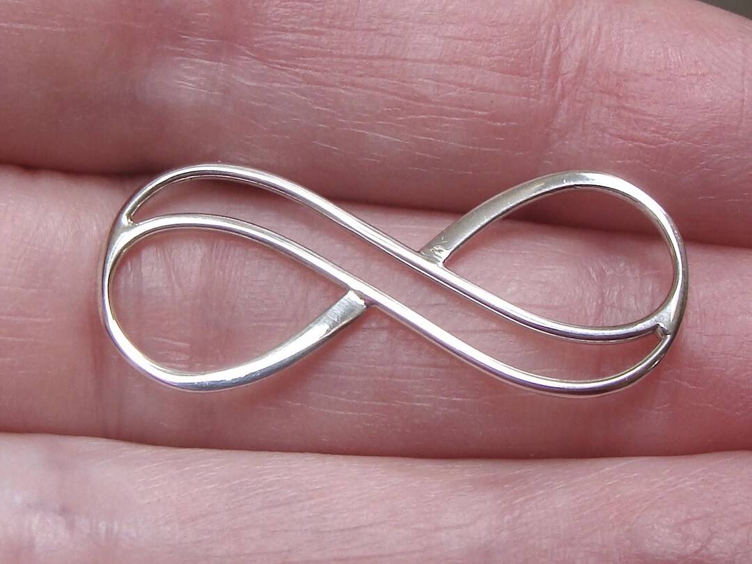 Large Infinity Link 32x13mm Sterling Silver Double Infinity Connector ...