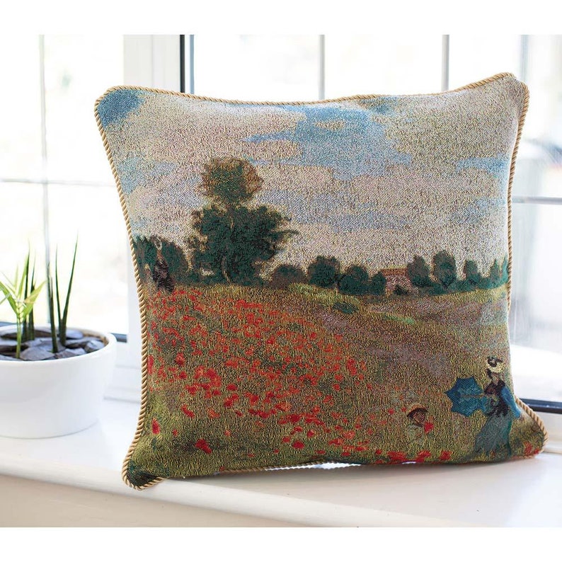 Claude Monet Poppy Field Pillowcase/cushion Cover - Etsy