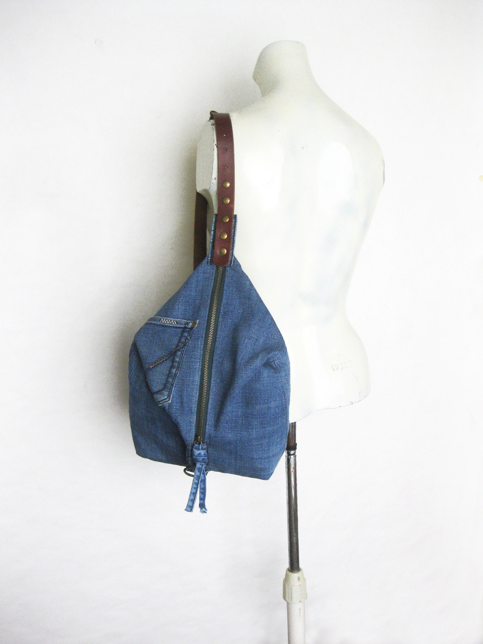 Small Crossbody Bag, Jeans Small Backpack, Recycled Denim Bag, Women ...