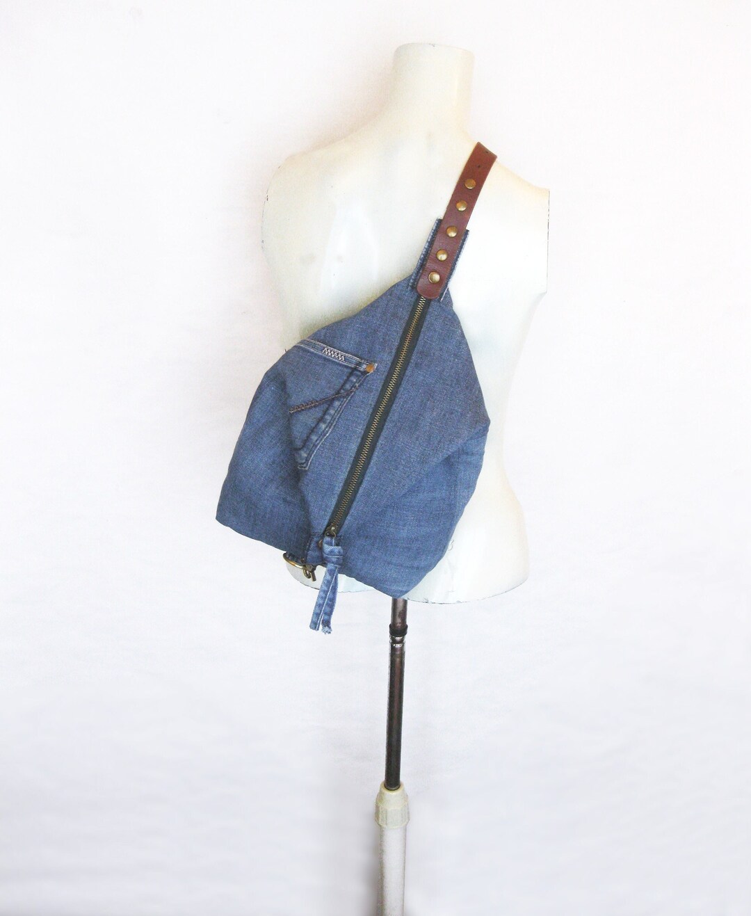 Small Crossbody Bag, Jeans Small Backpack, Recycled Denim Bag, Women ...