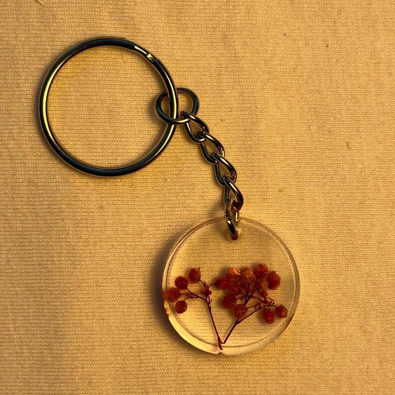 Borderless Dried Flower Resin Keychains - Etsy