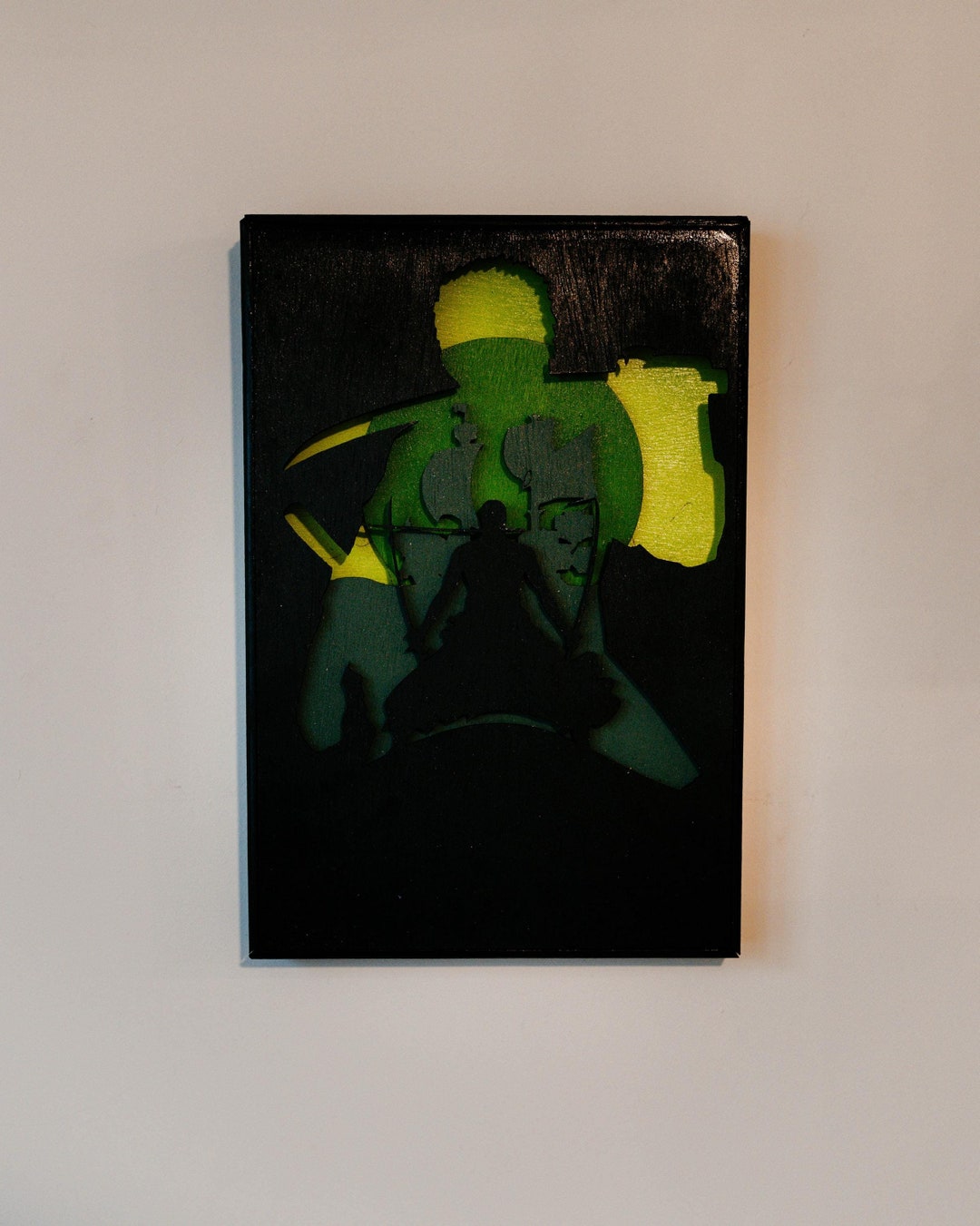 Zorro Wooden Layered Art One Piece Fanart, Anime Art, Unique Decor Gift ...