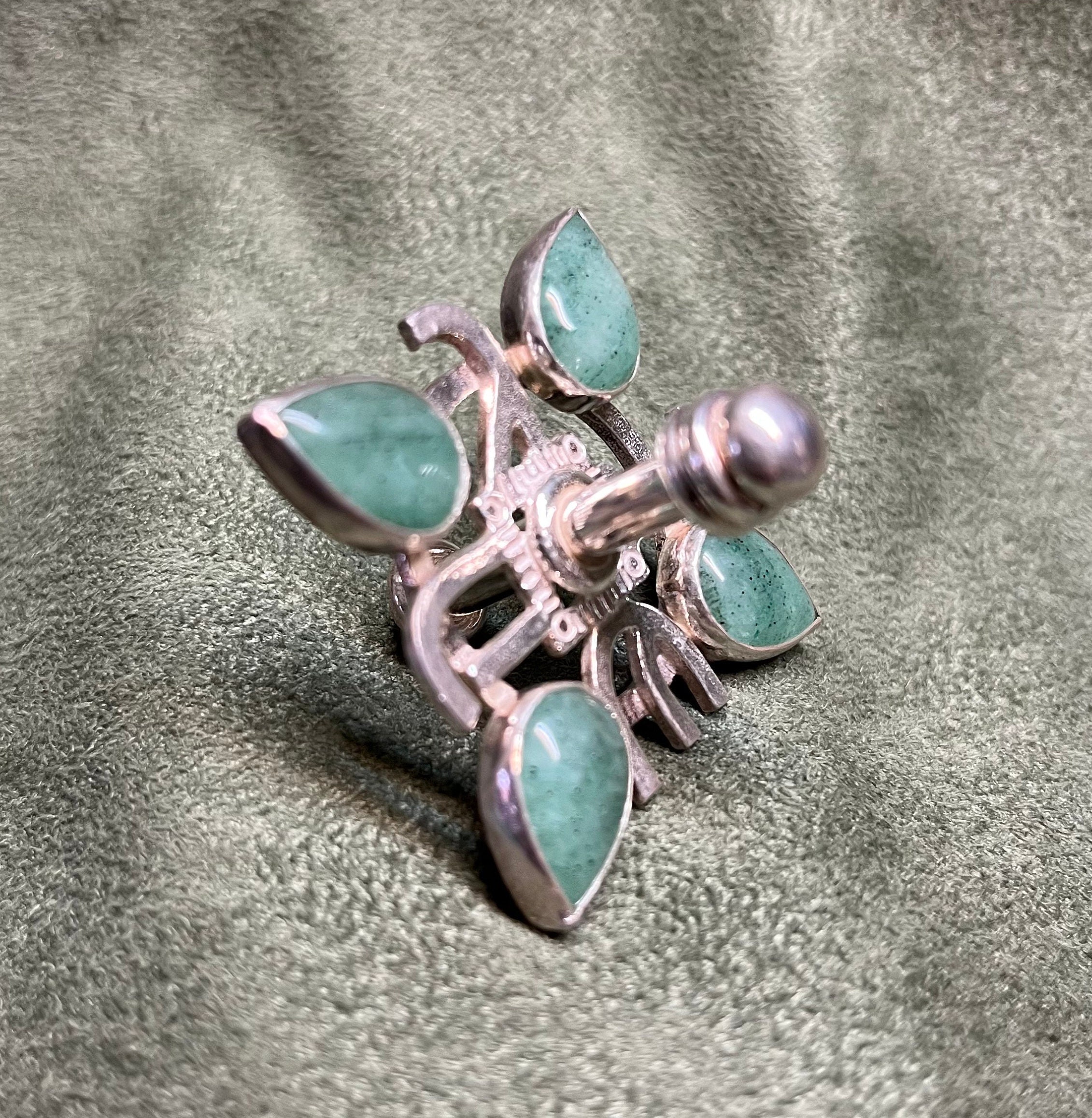 Compas Dreidel Jade Dreidel Silver Dreidel Etsy