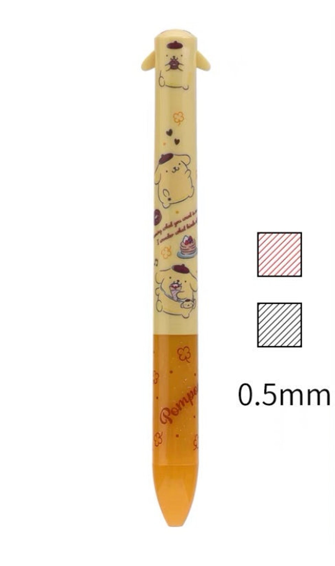 Sanrio Pompompurin Mimi 2 Colors Black and Red Ballpoint Pen 0.5mm ...