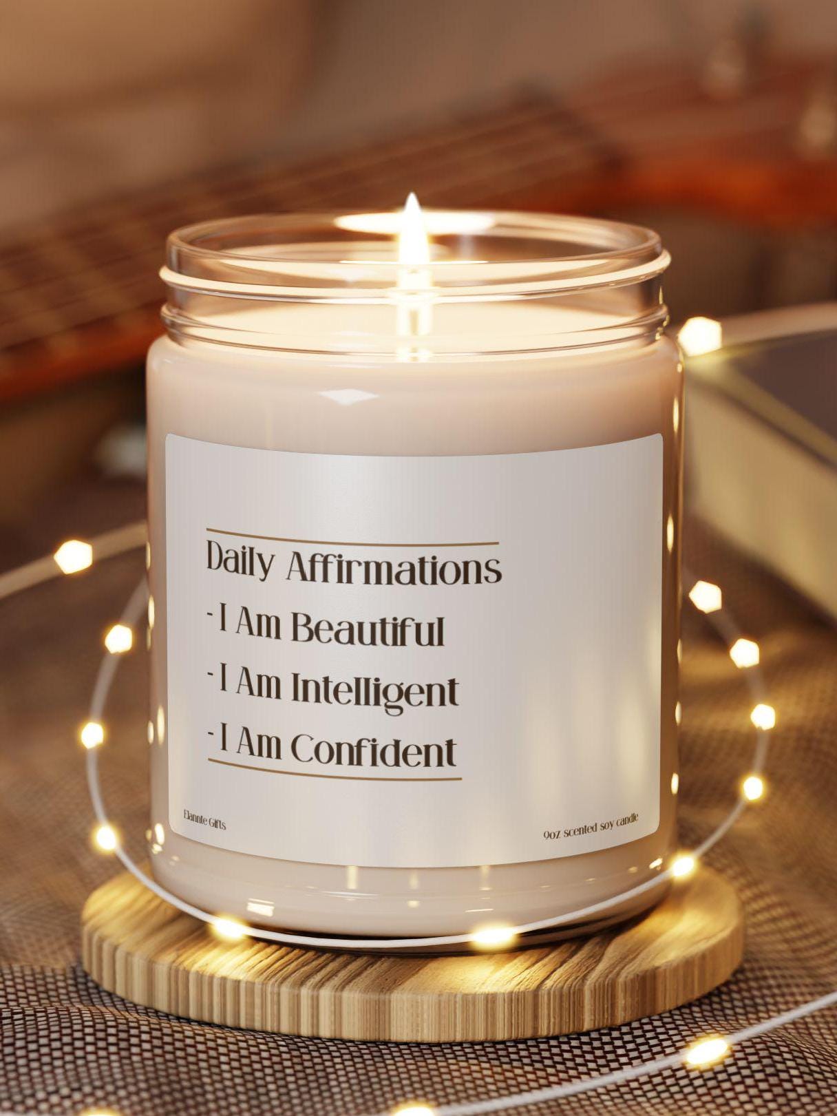 Positive Daily Affirmation Candle 369 Manifestation Julissa Manifestation Anniversary Gift ...
