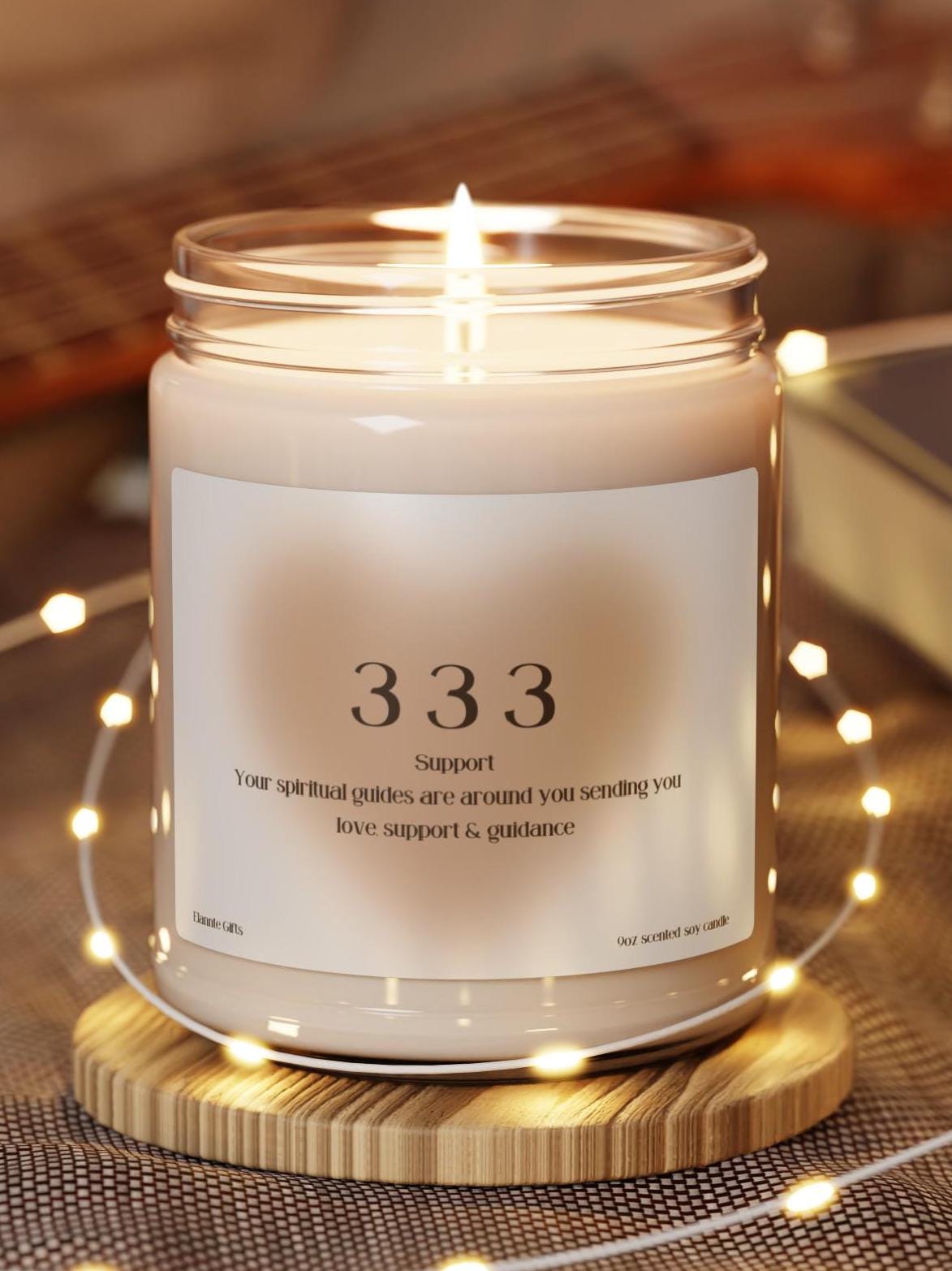 333 Angel Numbers Candle Gift for Bestie Numerology Astrology Intention ...