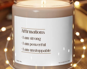 Positive Daily Affirmation Candle 369 Manifestation Julissa Manifestation Anniversary Gift ...