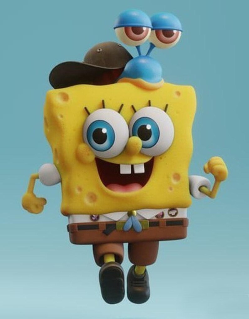 Spongebob Gary High Quality STL File, 3D Digital Printing STL File for ...