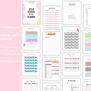 Kids Planner | Printable Kids Daily Planner | Daily Journal for Kids ...
