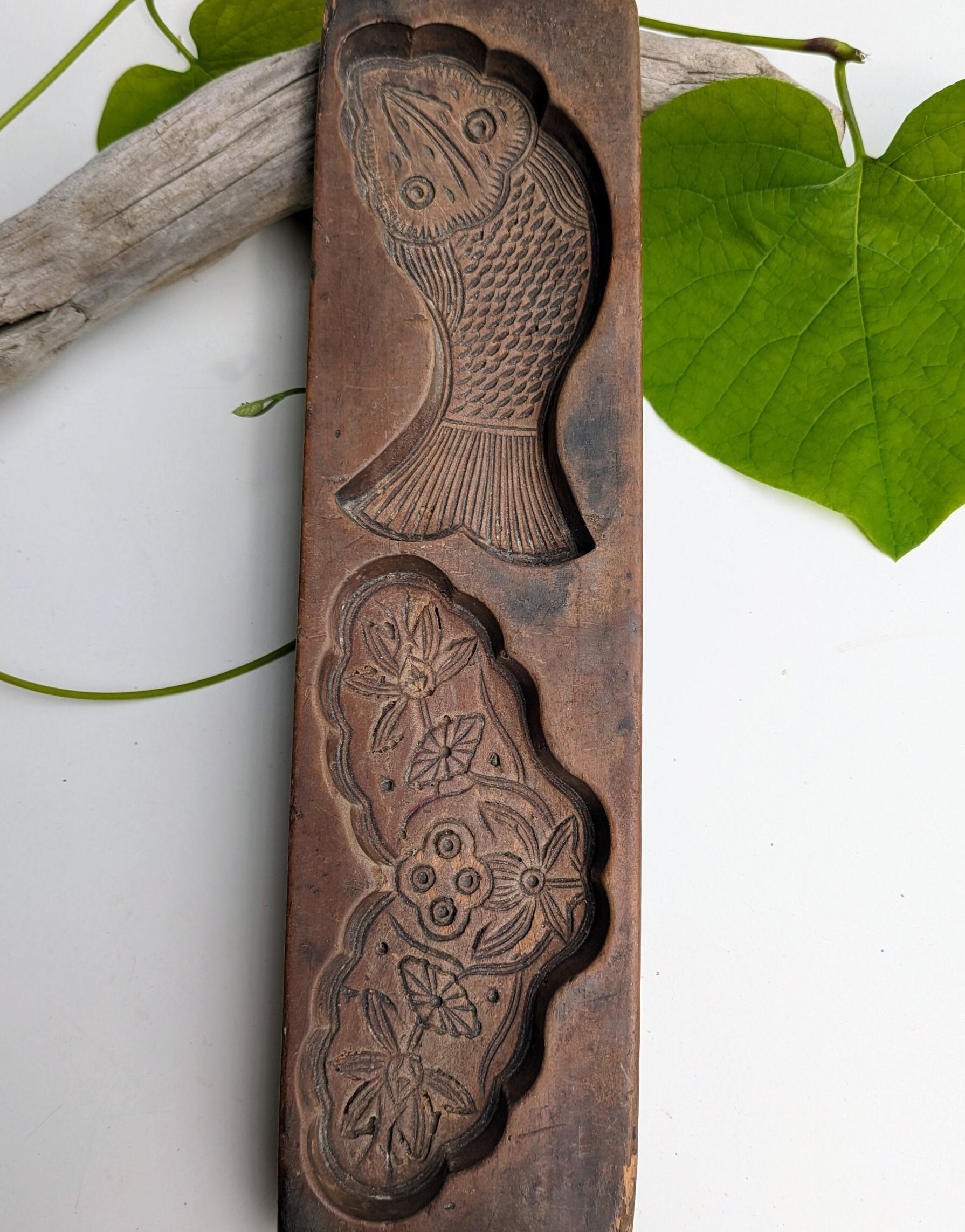 Antique, Chinese Mooncake Mold , Handcrafted, Wooden Products, Baking ...