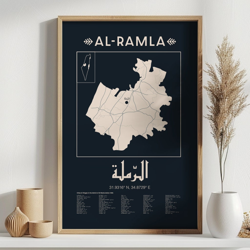 Palestine Map Al Ramla الرملة Palestine Before 1948 خريطة فلسطين ...