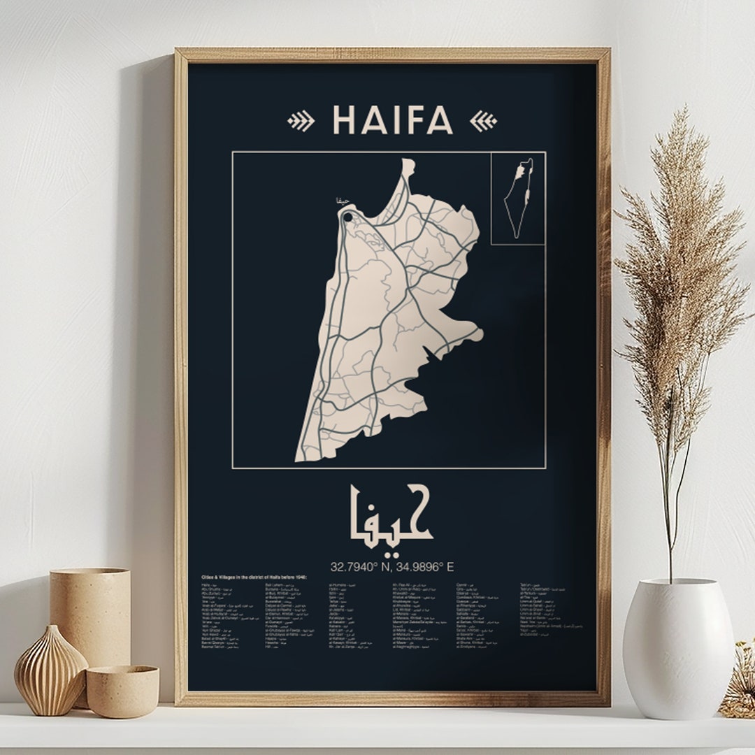 Palestine Map | Haifa | حيفا | Palestine Before 1948 | خريطة فلسطين ...