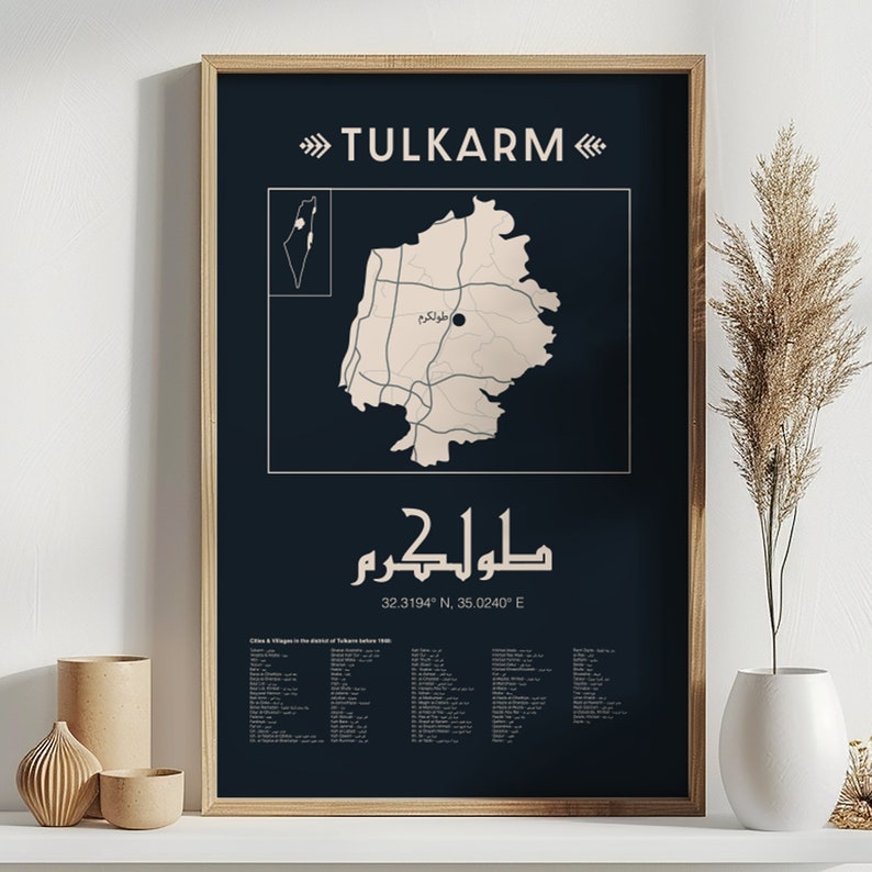 Palestine Map | Tulkarm | طولكرم | Palestine Before 1948 | خريطة فلسطين ...