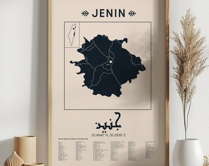 Palestine Map | Jenin | جنين | Palestine Before 1948 | خريطة فلسطين ...