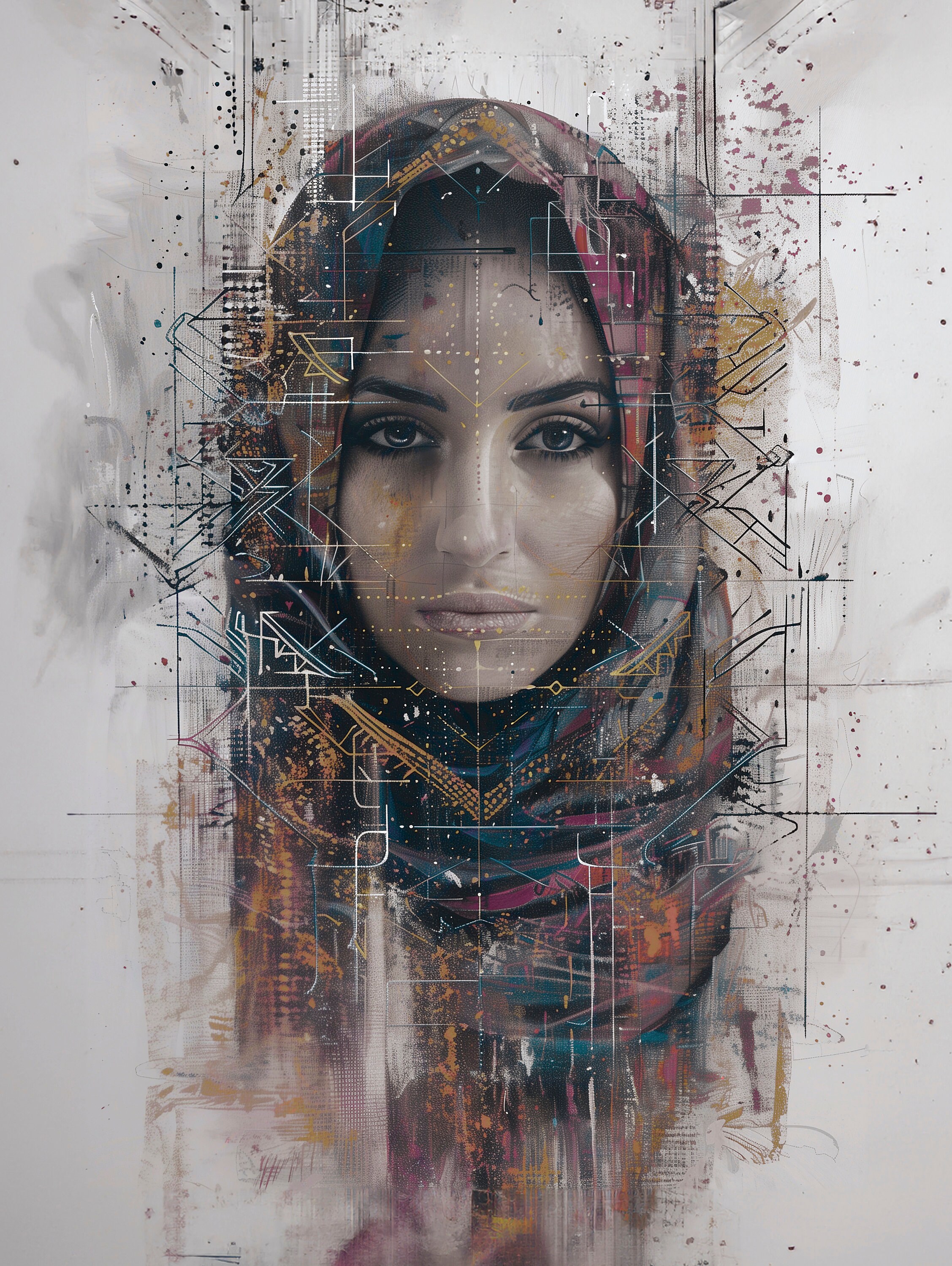 Palestinian Woman Poster | Abstract | Palestine Poster | Palestine Art ...
