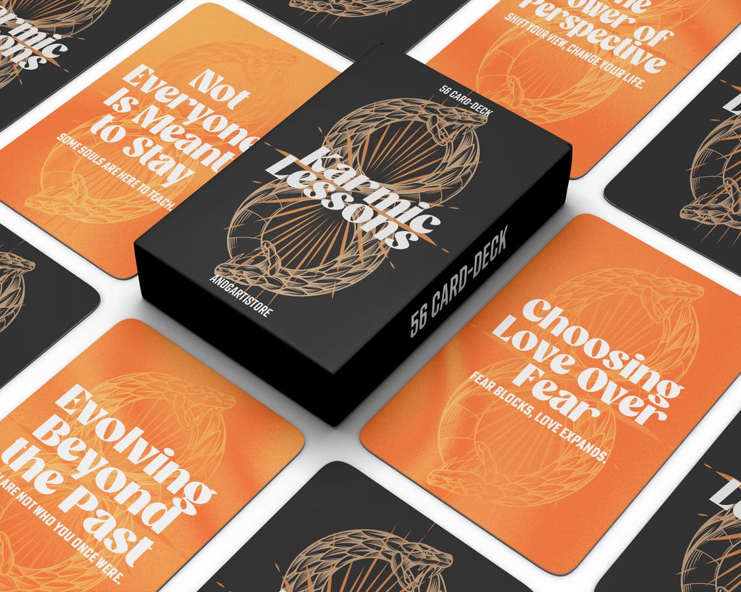 Karmic Lessons Printable Deck Oracle Cards Self-growth Affirmations ...