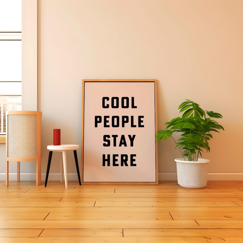 Airbnb Wall Decor Printable Art Bold Text Rental Room Decor Stylish ...