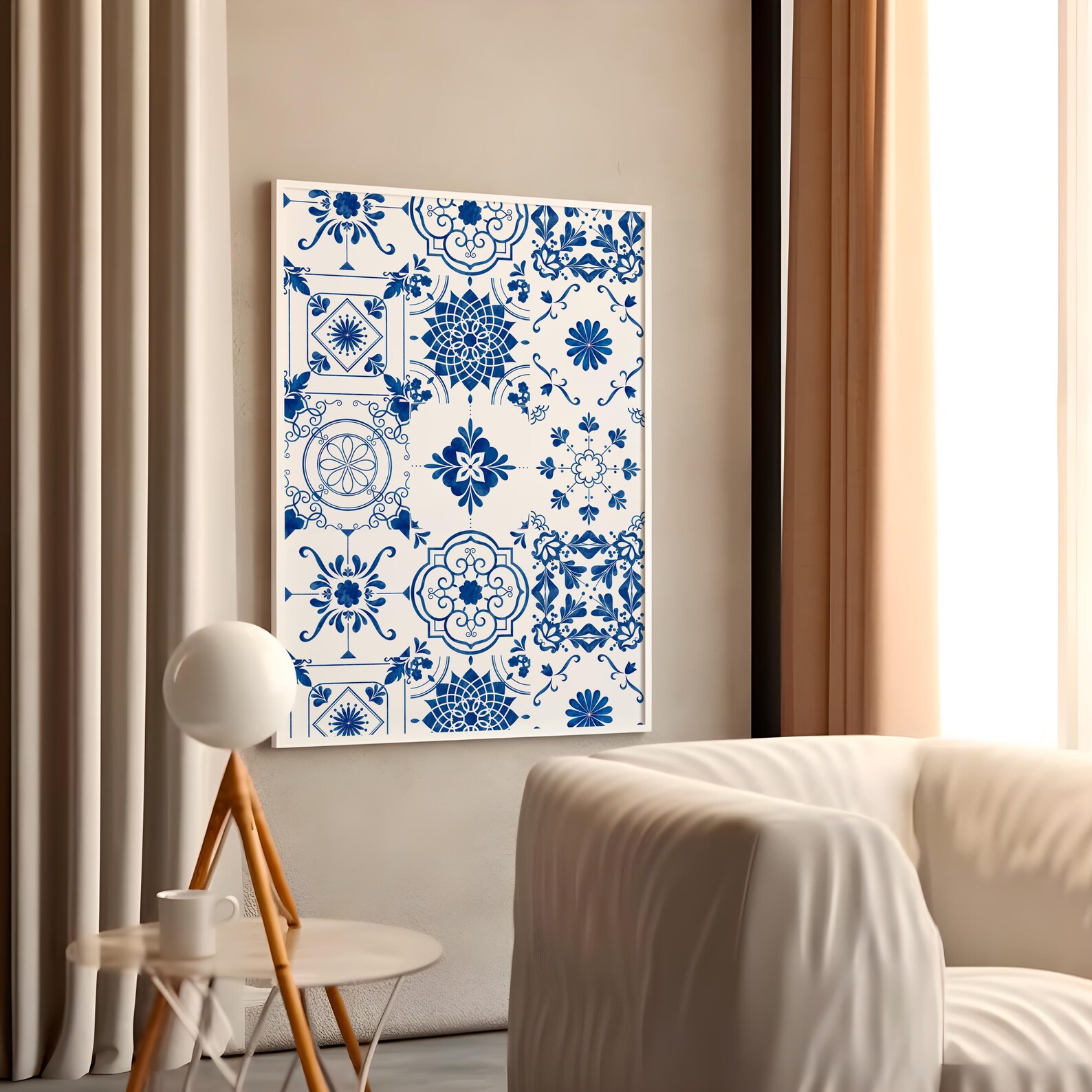 Portuguese Tile Art Design Printable Wall Decor Mediterranean Art ...
