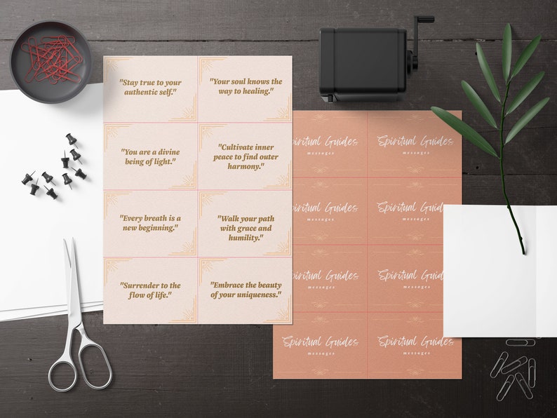 100 Spiritual Guides Printable Messages Cards Digital Mindful Print ...