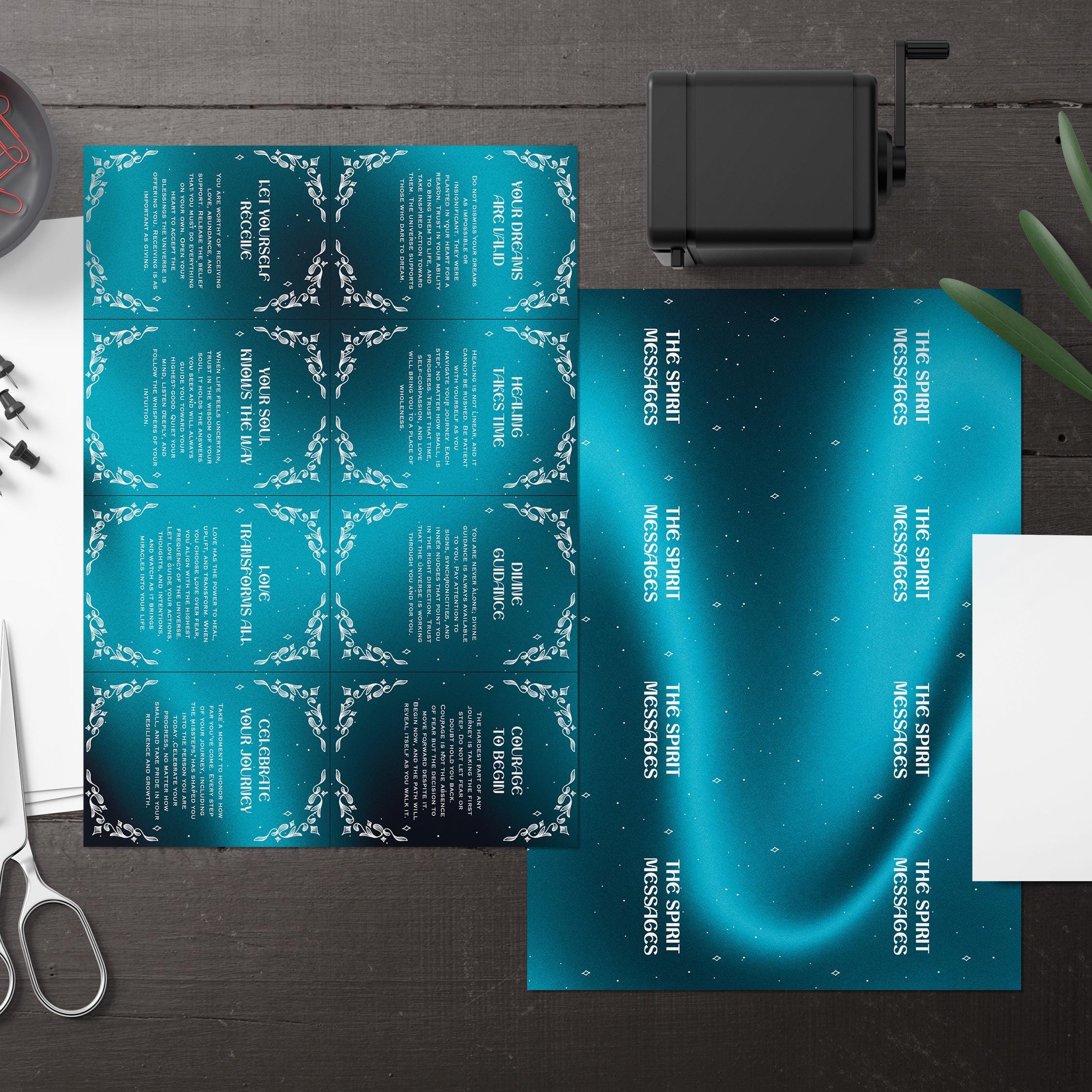 Spiritual Oracle Deck Printable Cards Bundle Digital Tarot & Oracle ...