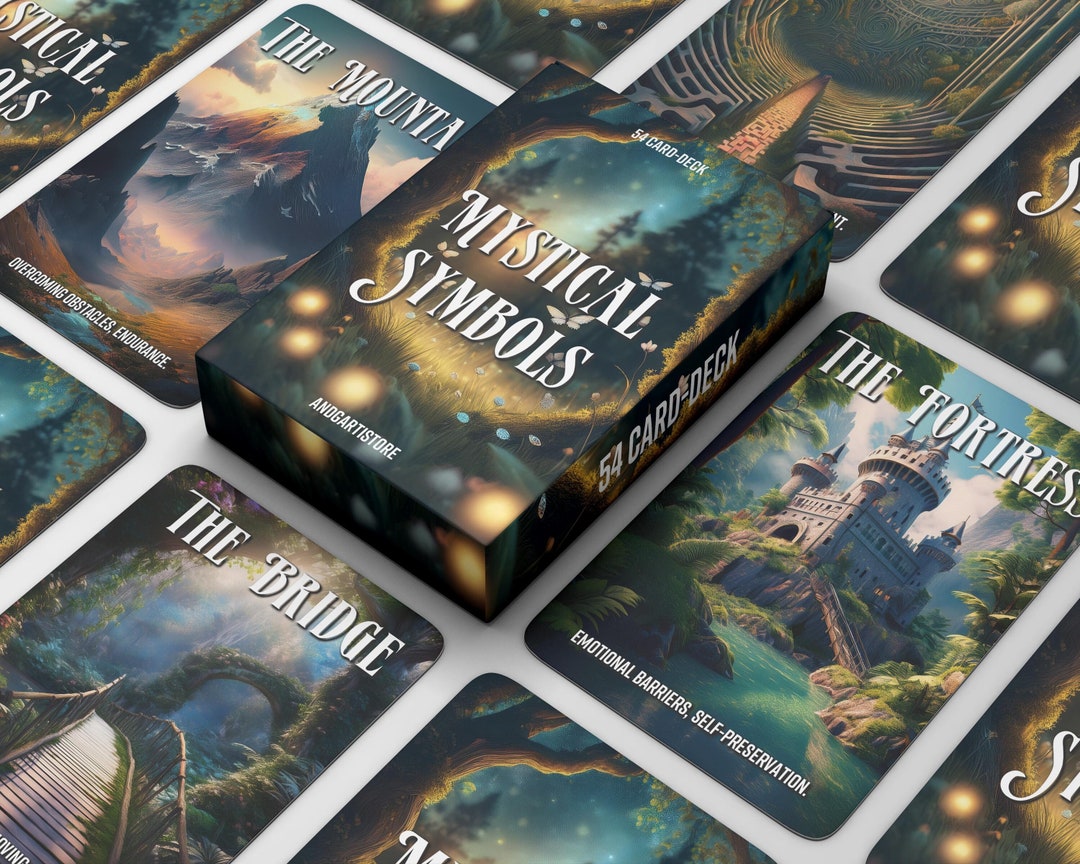 Enchanted Mystical Symbols Oracle Deck Printable Spiritual Guidance ...